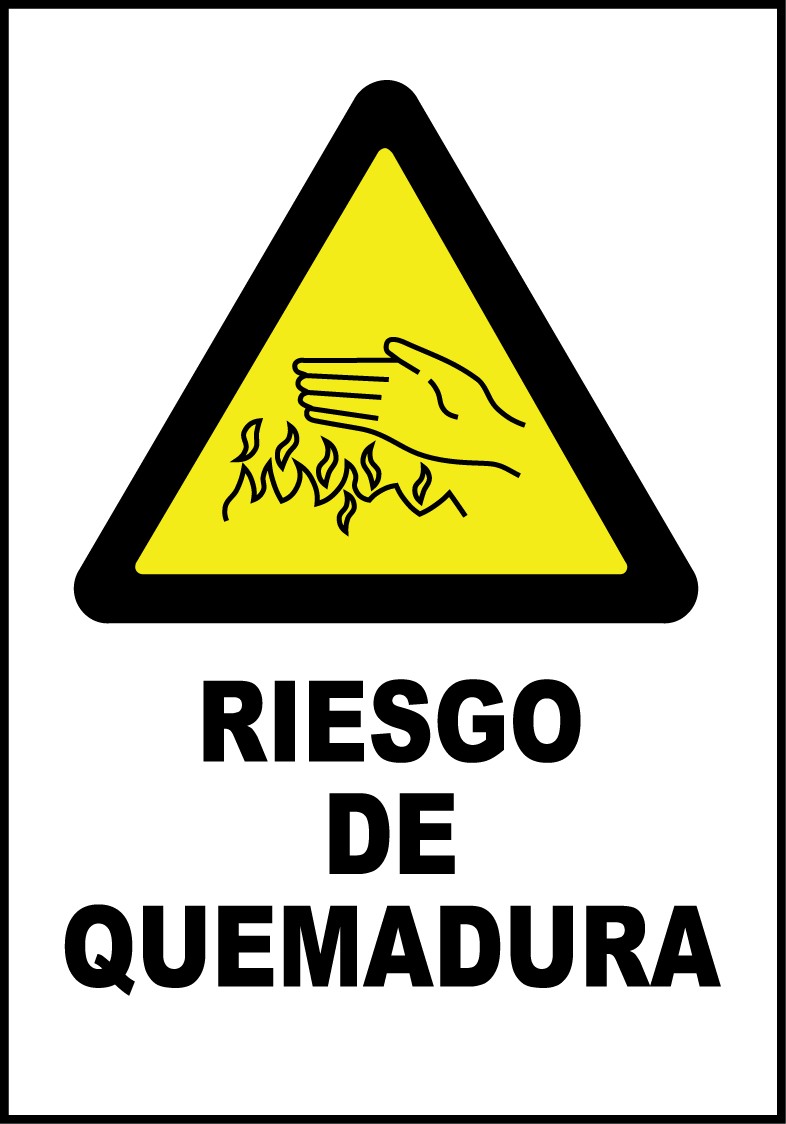 Cartel Riesgo de Quemadura